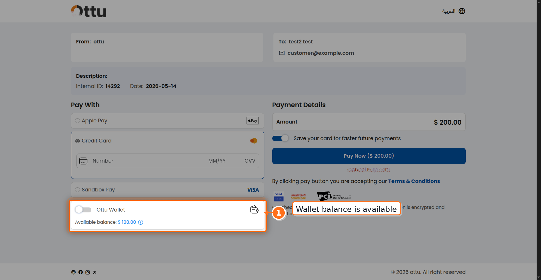 Wallet | Ottu Documentation